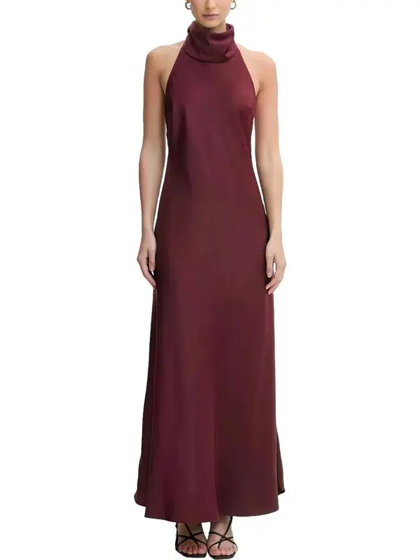 Bardot Delphina Halter Open-back Dress - Red