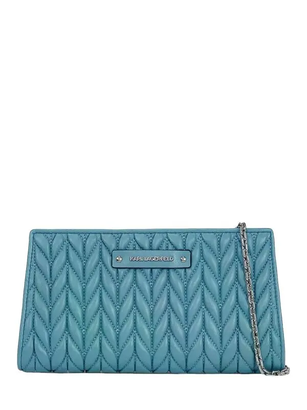 Karl Lagerfeld Quilted Cross Body Bag - Blue
