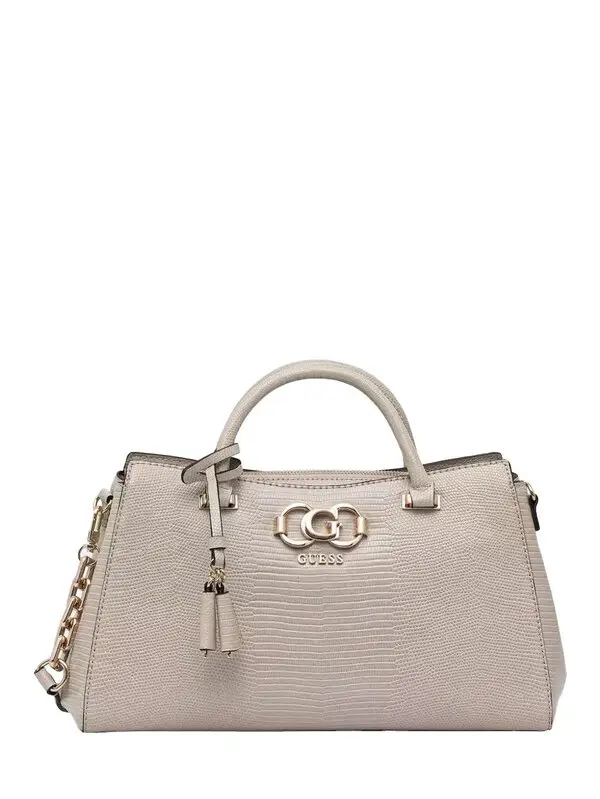 Guess Salinge Lizard-effect Chain Tote Bag - Neutrals