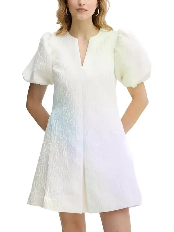 Stine Goya V-neck Mini Dress - White