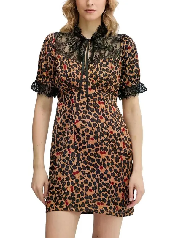 NEVER FULLY DRESSED Lyla Mini Dress - Brown