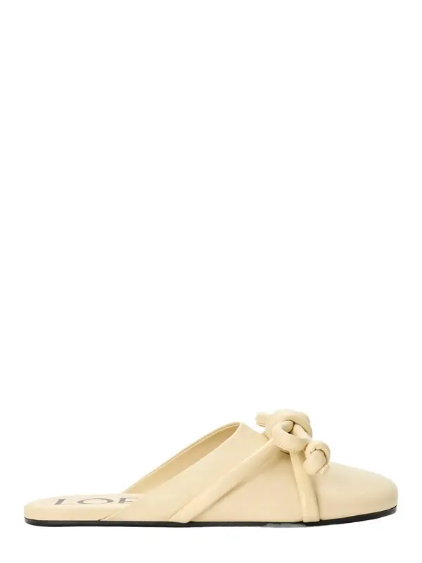 Loewe Lambskin Flamenco Knot Mules - Beige