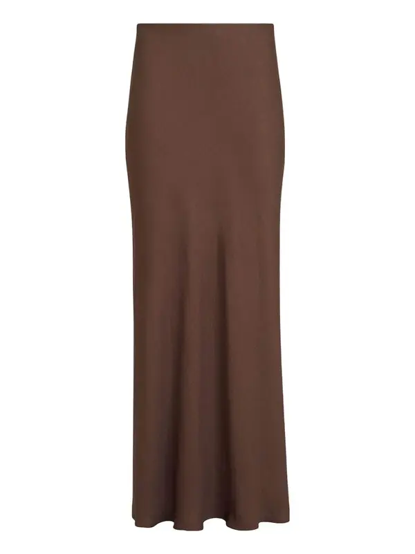Brunello Cucinelli Twill Maxi Skirt - Brown