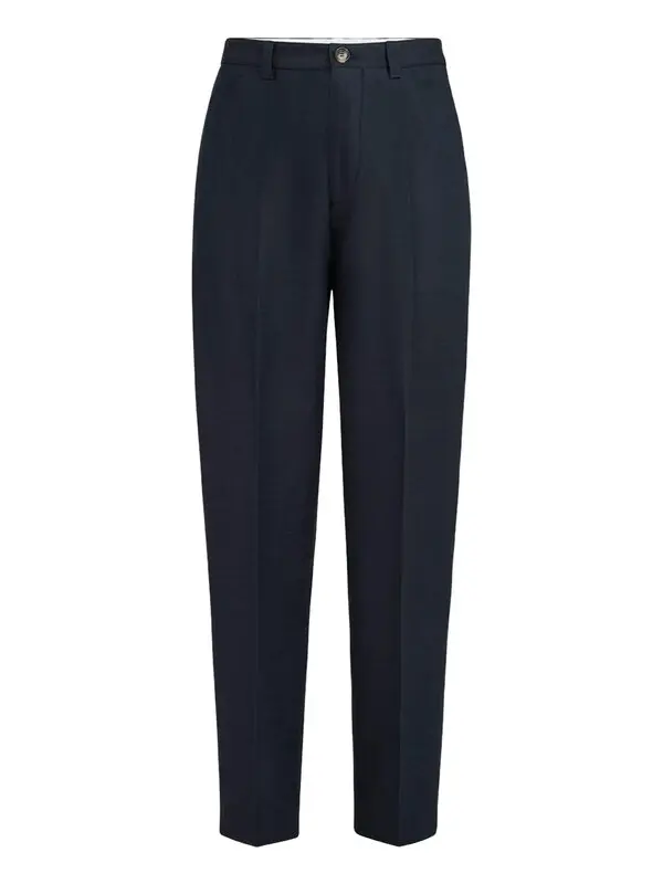 Brunello Cucinelli Cotton-linen Panama Trousers - Blue