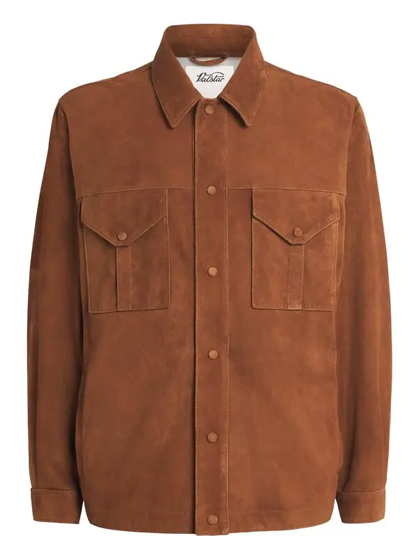 VALSTAR Suede Blackey Overshirt - Brown