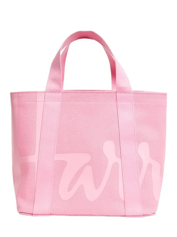 Harrods Small Cotton Logo Tote Bag - Pink