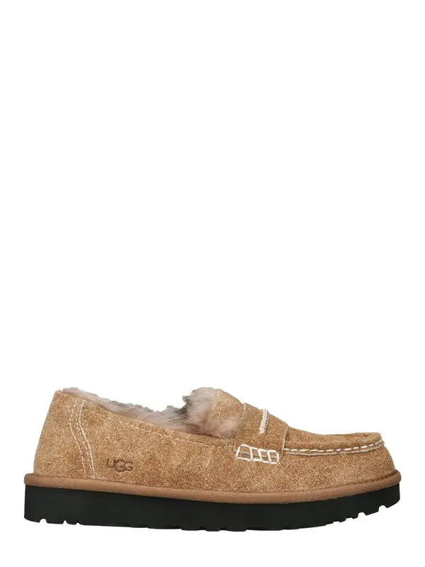 UGG Suede Fur-lined Elise Loafers - Beige