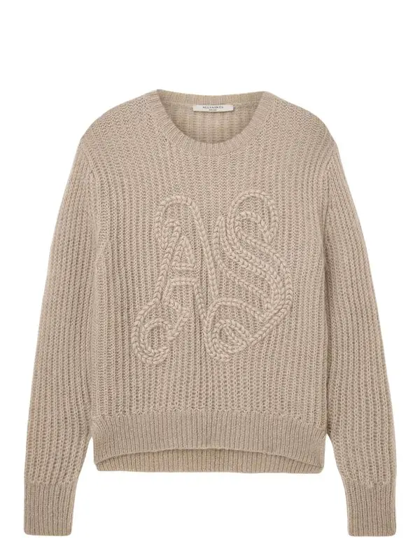 ALLSAINTS Wool-blend Chain Knit Sweater - White