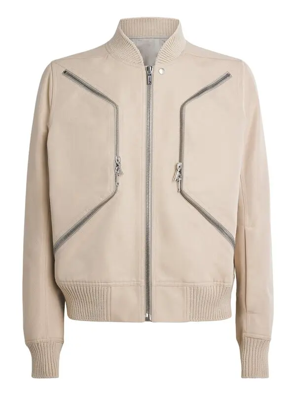 Rick Owens Cotton-blend Heizer Bomber Jacket - Beige