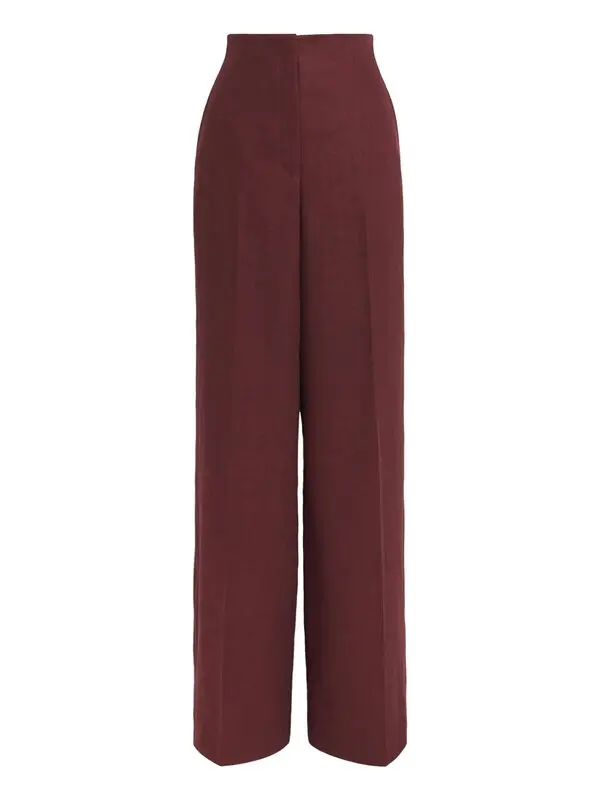 Lafayette 148 New York Linen Thames Wide-leg Trousers - Brown