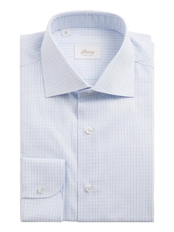 Brioni Cotton Check Shirt - White