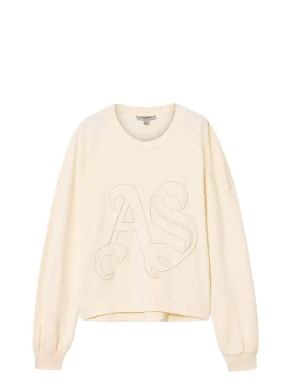 ALLSAINTS Cotton Logo Sweatshirt - White