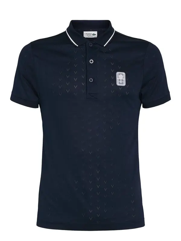 Lacoste Tennis Heritage Ultra-dry Stretch Polo Shirt - Navy
