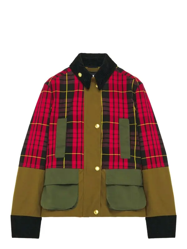 Alexander McQueen Cotton-blend Tartan Ripstop Jacket - Burgundy