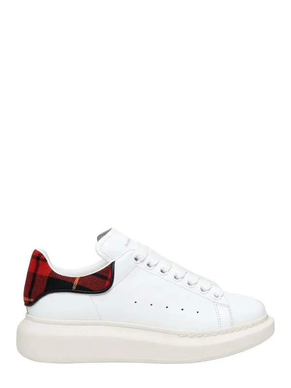 Alexander McQueen Leather Tartan-trim Oversized Sneakers - Ivory