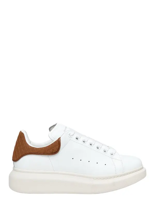 Alexander McQueen Leather Suede-trim Oversized Sneakers - Nude