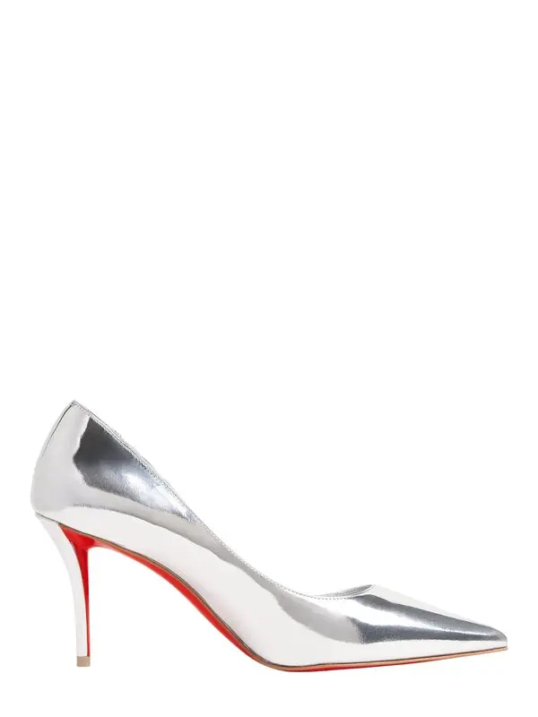 CHRISTIAN LOUBOUTIN Miss Z 80 Patent Leather Pumps - Silver