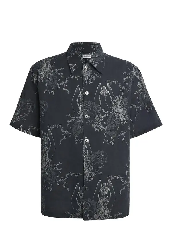 Our Legacy Cotton-linen Every Short-sleeve Shirt - Black