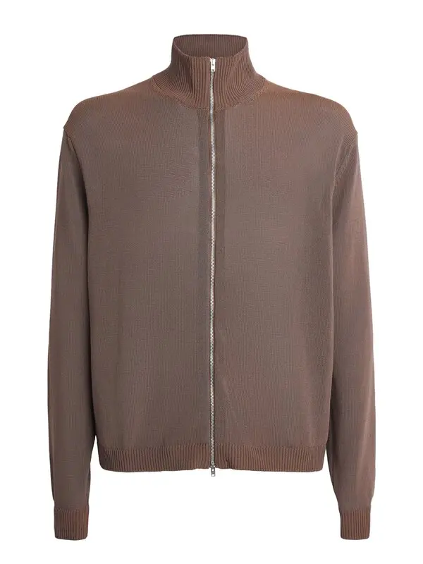 Our Legacy Cotton-blend Zip-up Sweatshirt - Brown