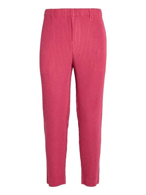 Issey Miyake Pleated Straight Trousers - Pink