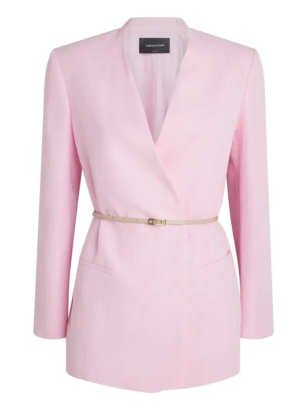 Fabiana Filippi Belted Blazer - Pink