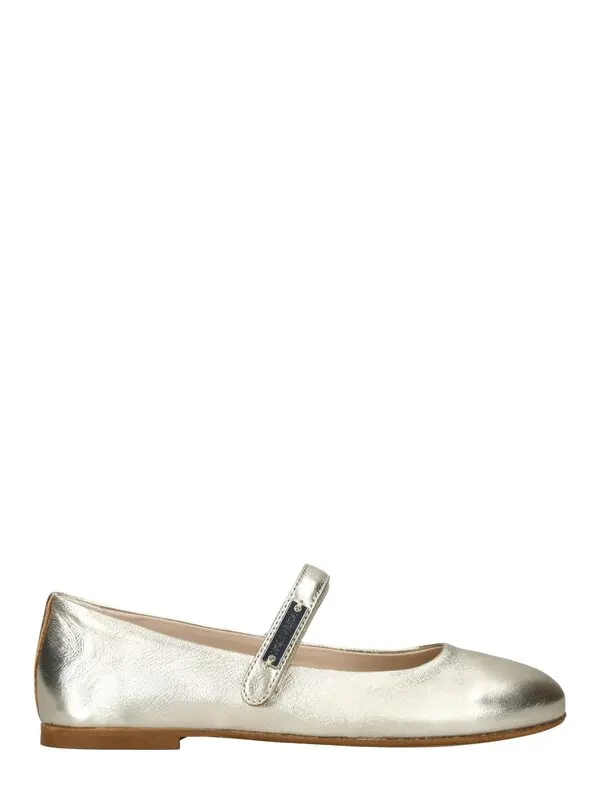 Monnalisa Metallic Ballet Flats - Gold