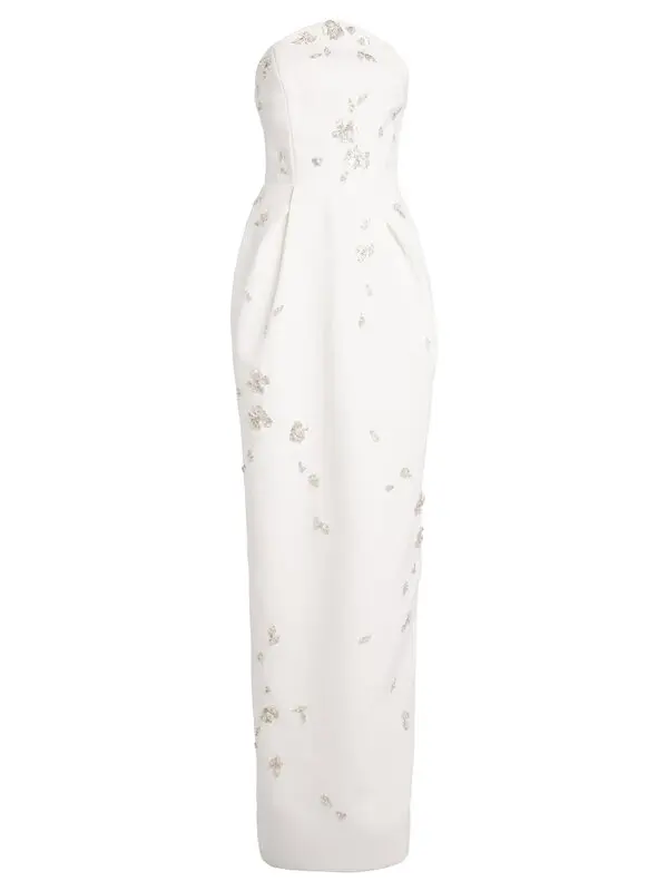 Sabina Bilenko Embellished Eliana Gown - White