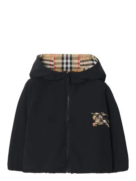 Burberry Reversible Check Hooded Jacket - Sand Beige