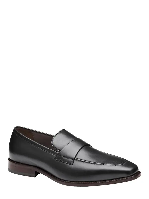 Johnston & Murphy Floyd Penny Loafer - Black Full Grain