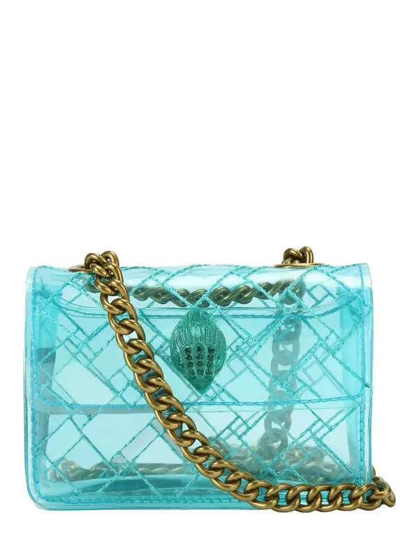 Kurt Geiger Micro Kensington Vinyl Crossbody Bag - Turquoise/aqua