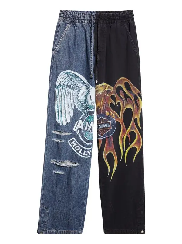 Amiri Spliced Baggy Jeans - Multi
