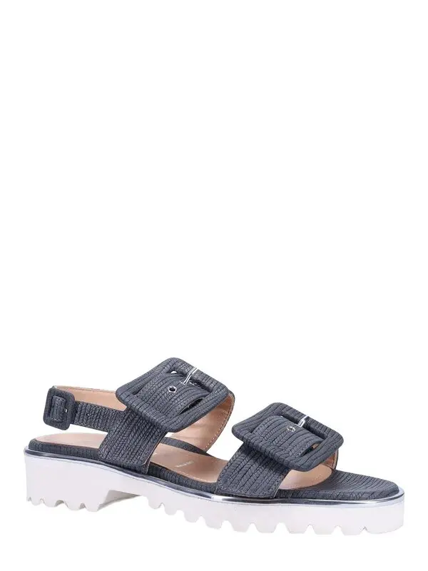 Ron White Callie Epi Slingback Platform Sandal - Charcoal