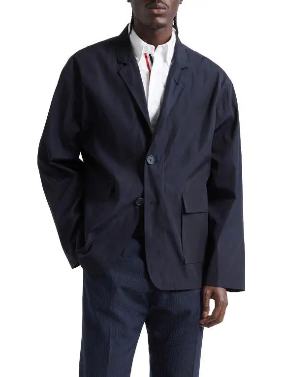 Thom Browne Packable Light Memory Tech Sport Coat - Navy