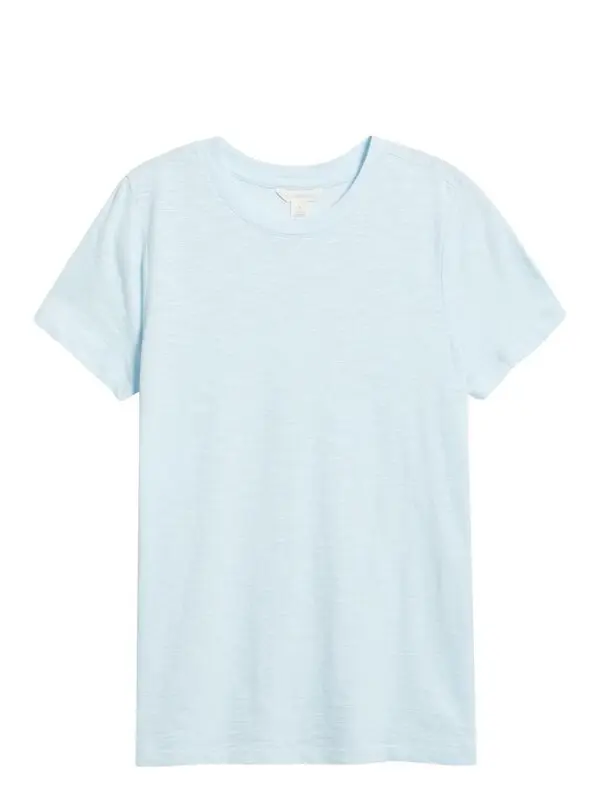 Caslon Cotton Blend Crewneck T-shirt - Blue Delicate