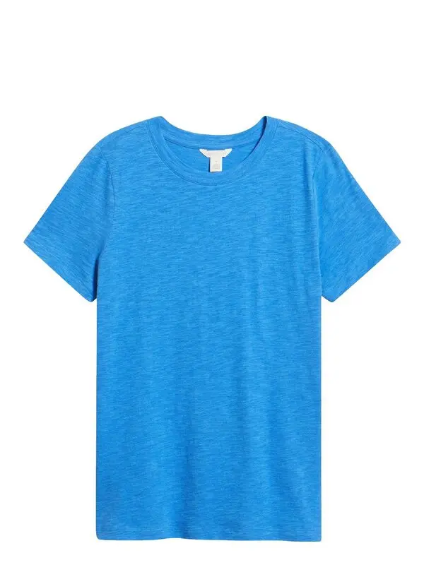 Caslon Cotton Blend Crewneck T-shirt - Blue Palace