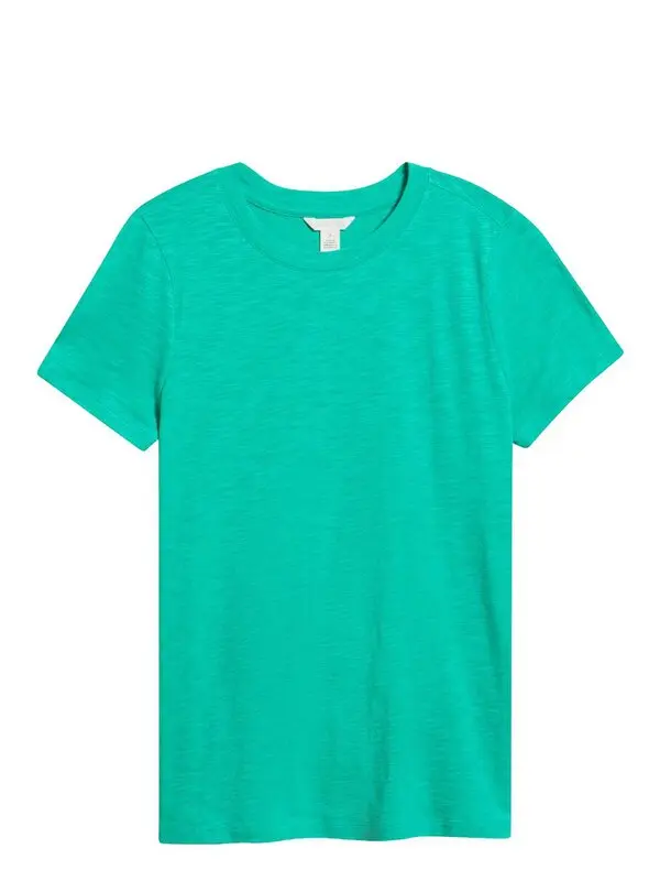 Caslon Cotton Blend Crewneck T-shirt - Green Ease