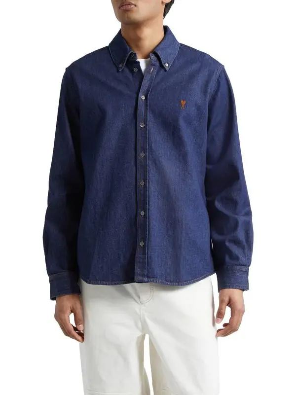 Ami De Coeur Denim Button-down Shirt - Indigo