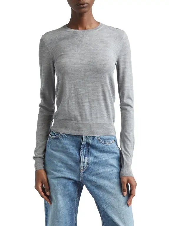 Saint Laurent Cashmere Wool Sweater - Gris Chine