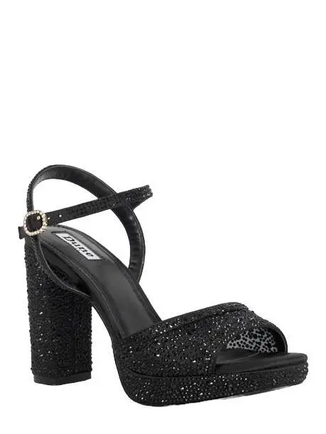 Dune London Ankle Strap Platform Sandal - Black