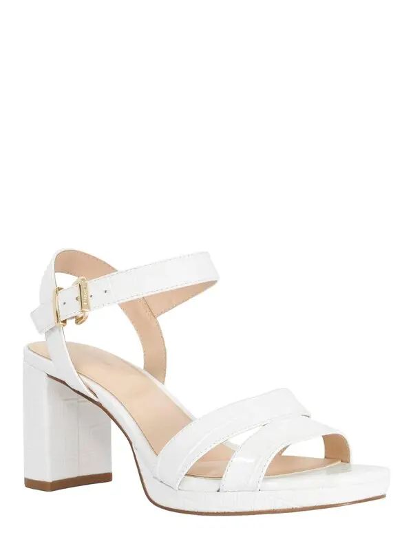 Dune London Ankle Strap Platform Sandals - White