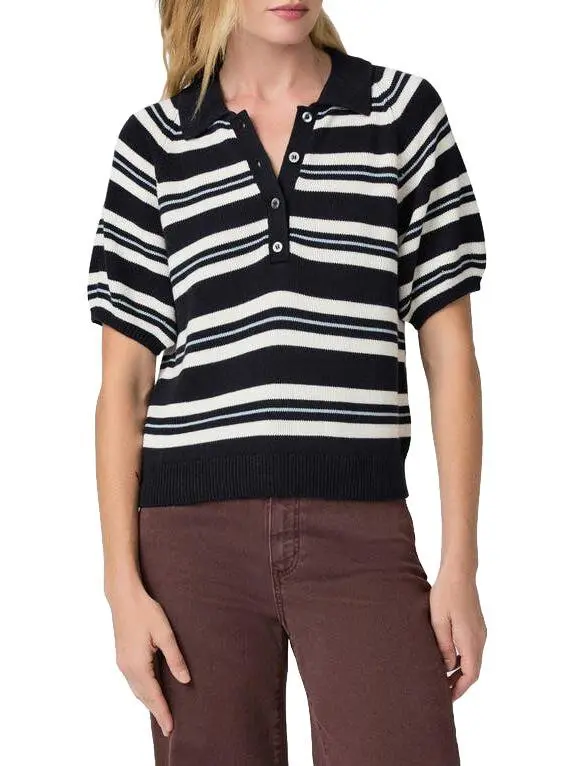 Paige Polo Sweater - Navy Multi