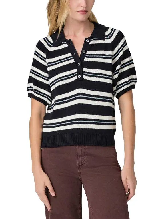 Paige Polo Sweater - Navy Multi