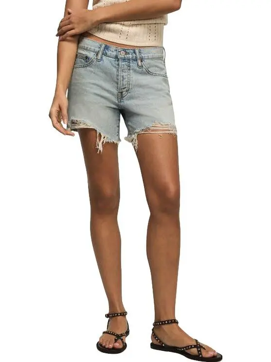 Lucky Brand Baggy Cutoff Denim Shorts - Feelin Peachy Wash