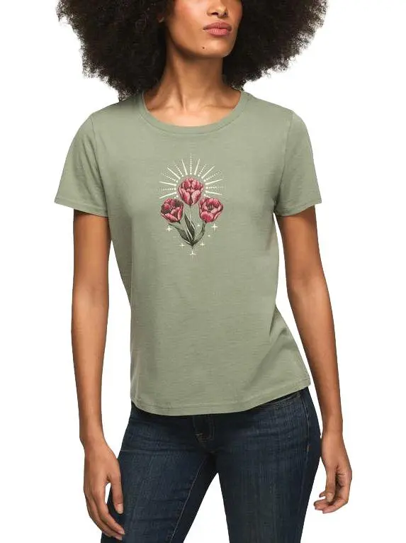 Lucky Brand Flower Bunch Cotton Graphic T-shirt - Chinois Green