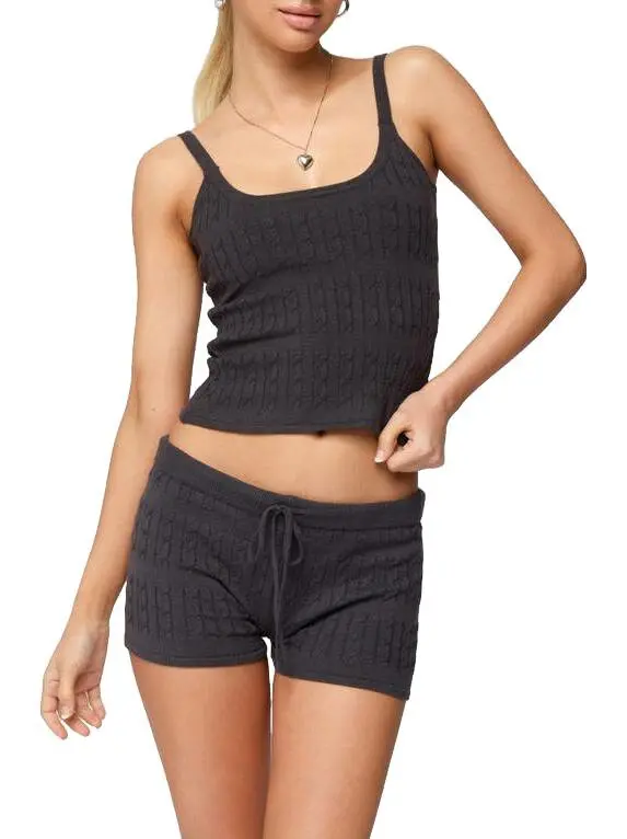 EDIKTED Nella Cable Tank - Dark Gray