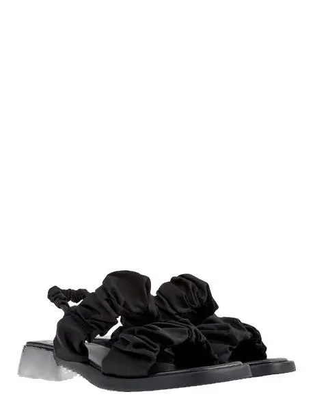 Camper Dana Ruched Slingback Sandal - Black