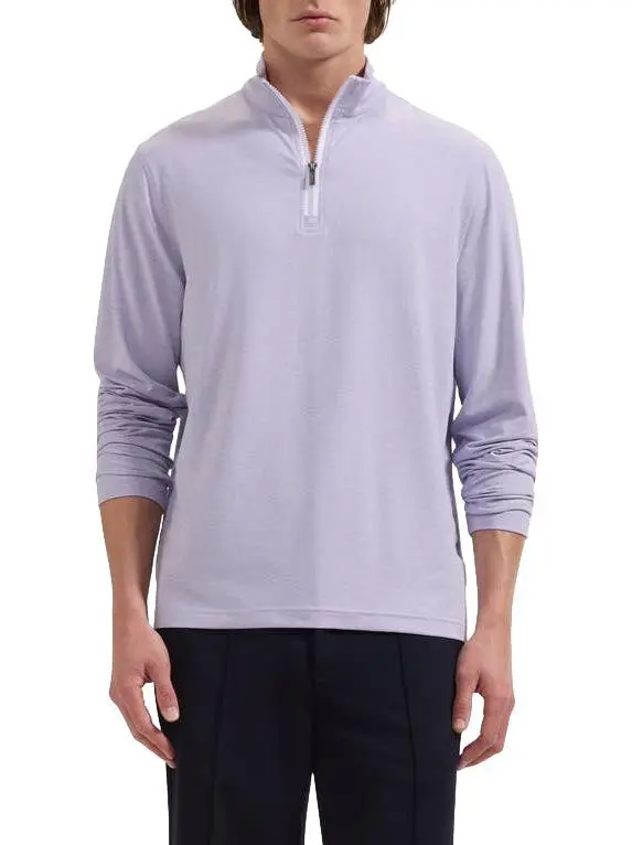 Bugatchi Mélange Quarter Zip Pullover - Lavender