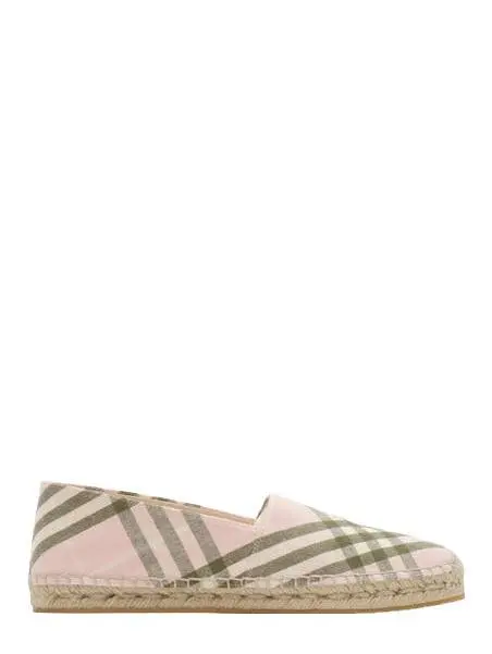 Burberry Check Mews Espadrilles - Mallow Pink