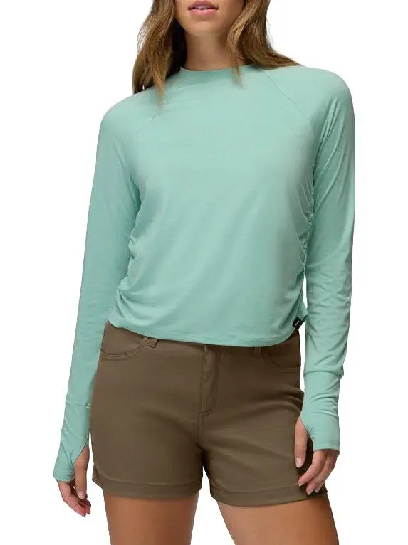 Prana Gathered Long Sleeve T-shirt - Sea Glass