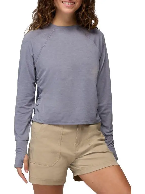 Prana Gathered Long Sleeve T-shirt - Taro